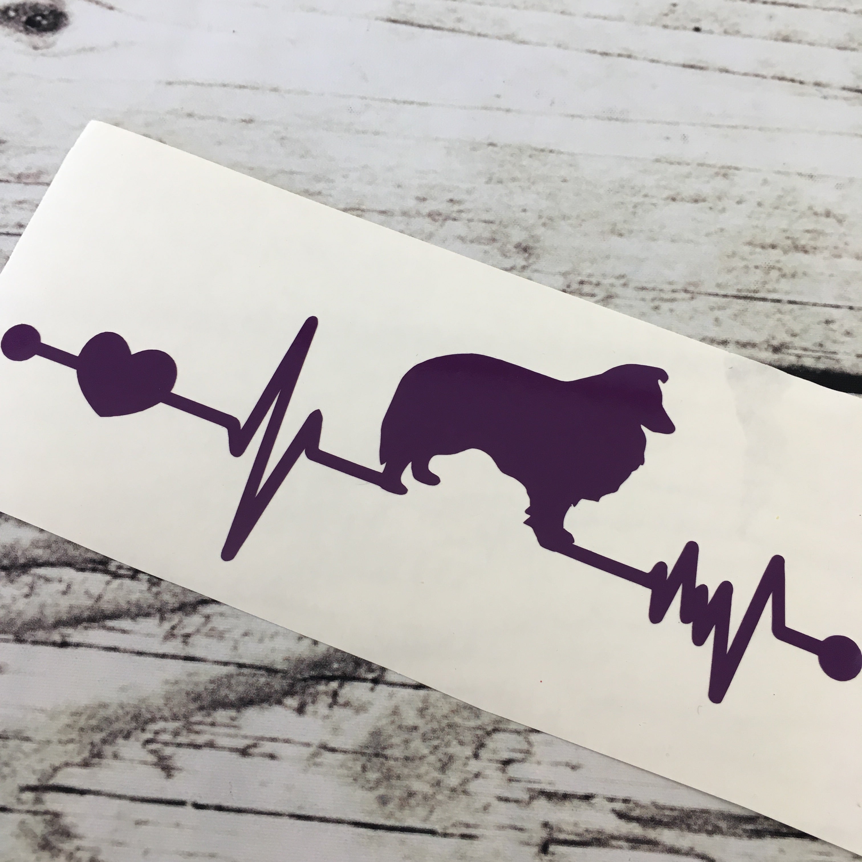 Sheltie Ekg Vinyl Decal – Michelle's Variety Shop