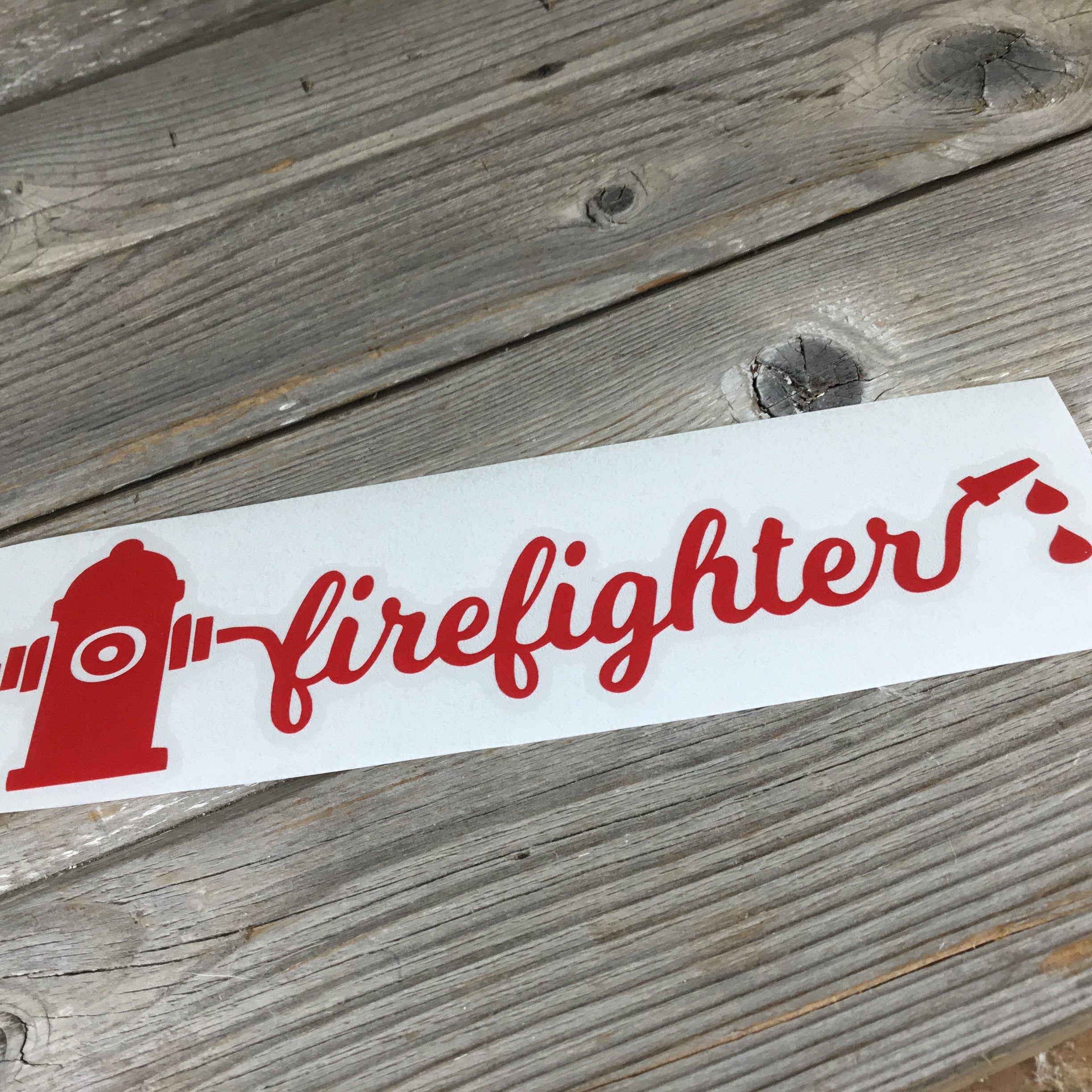 Firefighter Fire Hydrant Vinyl Decal – Michelle's Variety Shop